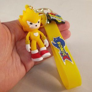 Accessories | Super Sonic The Hedgehog Yellow Key Chain Key Ring Sega ...